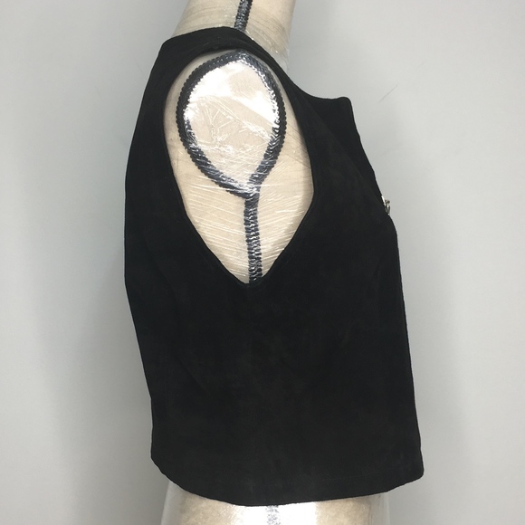 Harold | Jackets & Coats | Harolds Black Suede Leather Vest Size Large ...